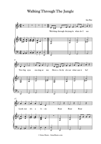 Walking Through The Jungle - Preschool Song, Video & Sheet Music ...