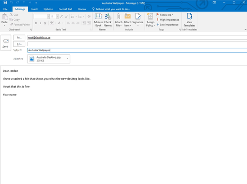 Functional Skills ICT Level 1: Set Wallpaper and send e-mail with ...