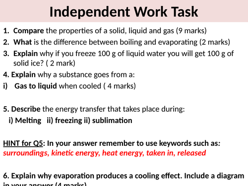 GCSE Physics: Changes of State | Teaching Resources