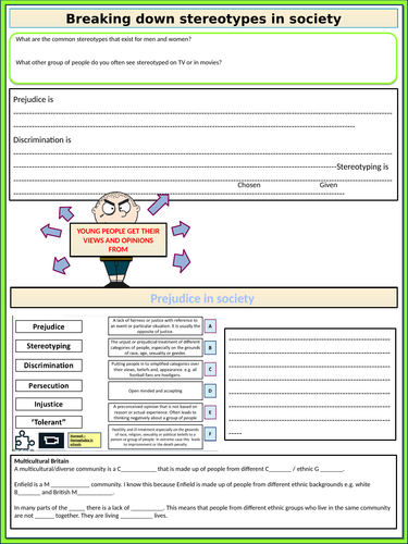 Breaking down Stereotyping | Teaching Resources