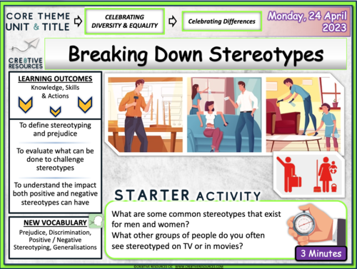Breaking down Stereotyping | Teaching Resources