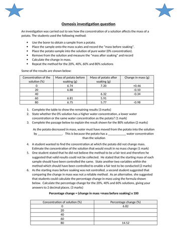 CIE IGCSE Biology Topic 3 REVISION (Movement in and out of cells ...