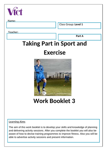 VTCT Level 1 workbooks to meet the whole spec | Teaching Resources