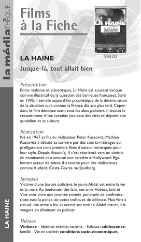 Study Pack La Haine | Teaching Resources