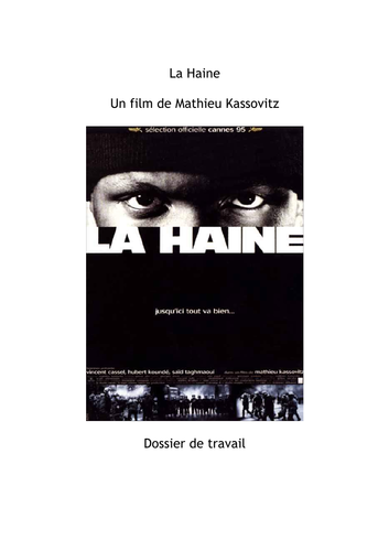 Study Pack La Haine | Teaching Resources