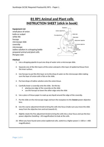 Microscopes required practical | Teaching Resources Microscopes required practical | Teaching Resources
