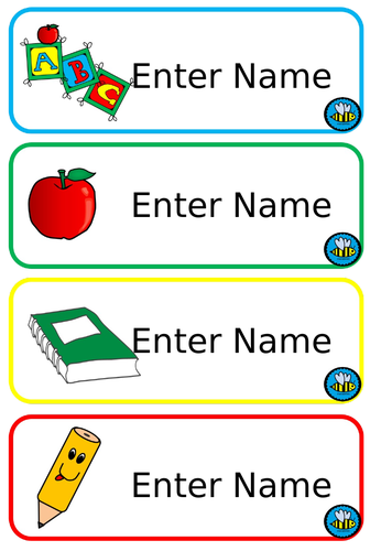 Editable School Themed Labels | Teaching Resources