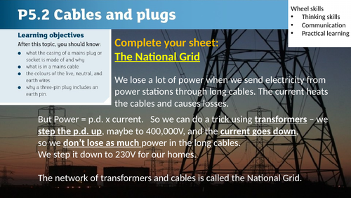 National grid intro, and electrical safety | Teaching Resources