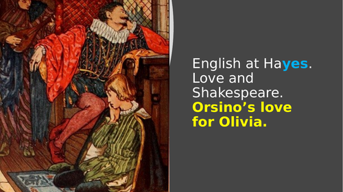 TWELFTH NIGHT OPENING SCENE. ORSINO AND LOVE. | Teaching Resources