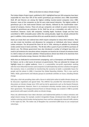 Component 3: Global Politics - Global governance: environmental ...