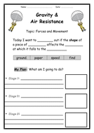 Gravity & Air Resistance - Science Investigation | Teaching Resources