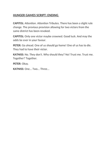 The Hunger Games | Teaching Resources