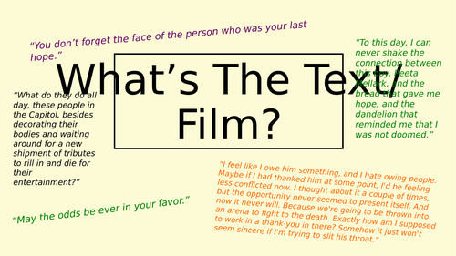 The Hunger Games | Teaching Resources