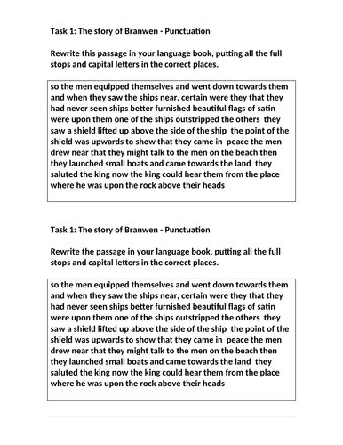 Welsh Legends ~ COMPLETE SET OF 12 LESSONS ~ 3 WEEKS OF LESSONS ...