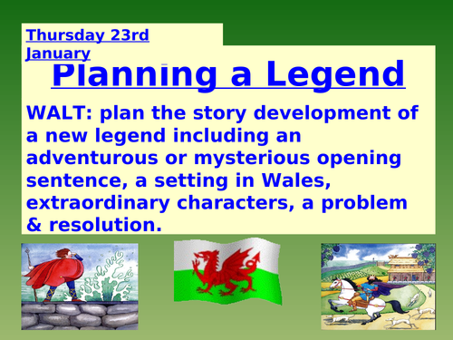 Welsh Legends ~ COMPLETE SET OF 12 LESSONS ~ 3 WEEKS OF LESSONS ...