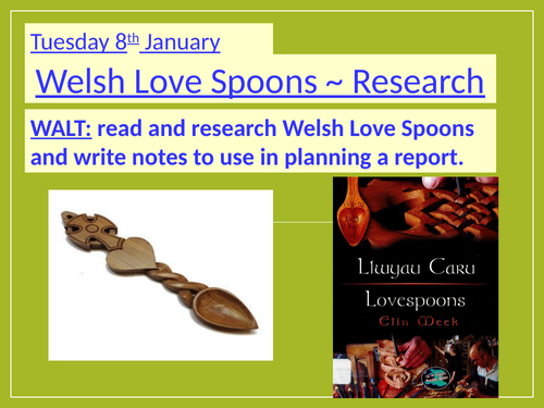Welsh Love Spoons ~ COMPLETE SET OF 4 LESSONS ~ Non-fiction & Research Tasks | Teaching Resources