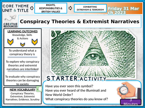 Conspiracy theories and Extremist narrative | Teaching Resources
