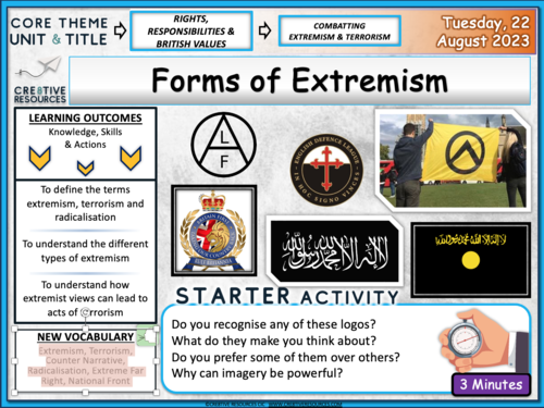Extremism and Radicalisation | Teaching Resources