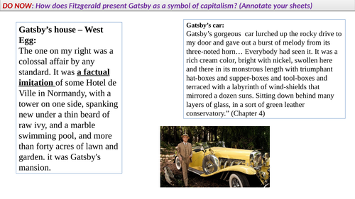 The Great Gatsby Gatsbys Teach