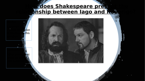 Othello - Roderigo and Iago's relationship | Teaching Resources