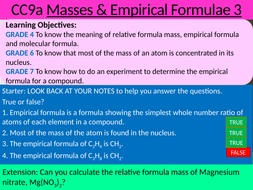 EDEXCEL GCSE Science 9-1 - Chemistry - CC9 Calculation involving masses ...