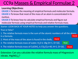 EDEXCEL GCSE Science 9-1 - Chemistry - CC9 Calculation involving masses ...