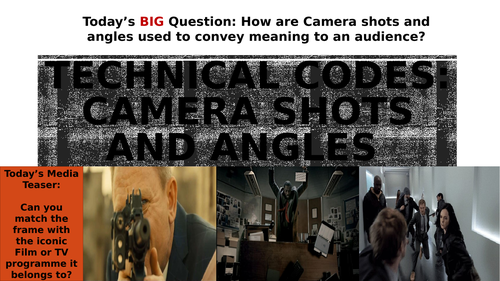 YEAR 9: Lesson 6-8, Camera Angles and mise-en-scene (NEW EDUQAS ...