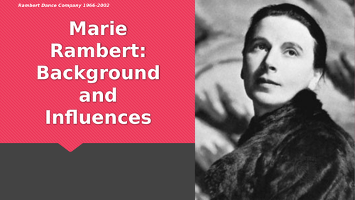 Marie Rambert: History, Influences, Ballet Rambert Pre-1966 | Teaching ...