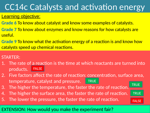 EDEXCEL GCSE Science 9-1 - Chemistry - CC14 Rates of reaction ...
