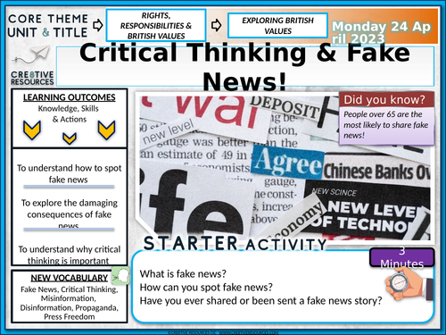 Critical thinking and Fake News | Teaching Resources