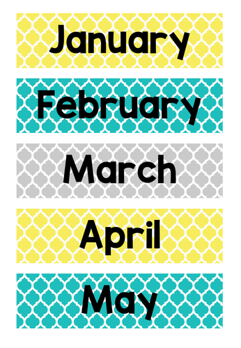Teal, Grey and Yellow Classroom Display Pack | Teaching Resources