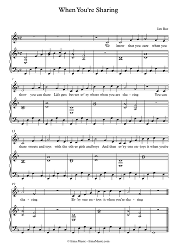When You're Sharing - Preschool Song, Video & Sheet Music | Teaching ...