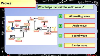 £1 ONLY! KS4 AQA GCSE Physics (Science)Waves Multiple Choice Revision Questions | Teaching Resources