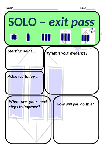 Exit Passes Teaching Resources