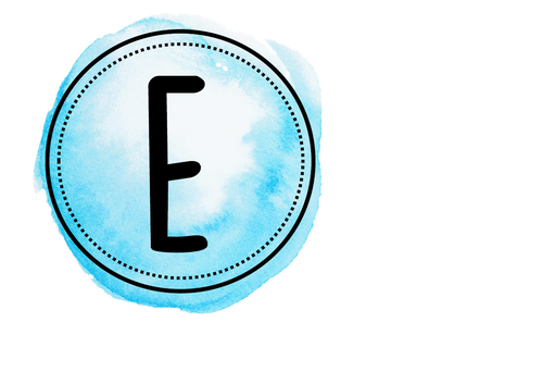 English watercolour display lettering | Teaching Resources