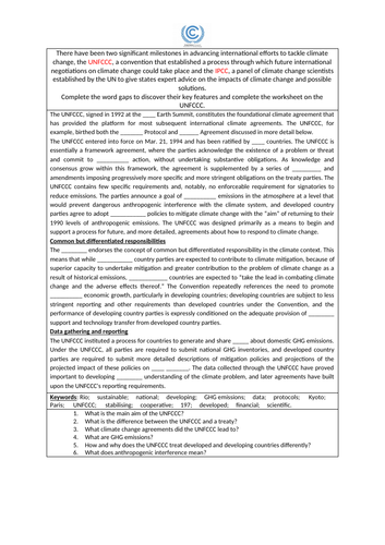 Component 3: Global Politics - Global governance: environmental ...