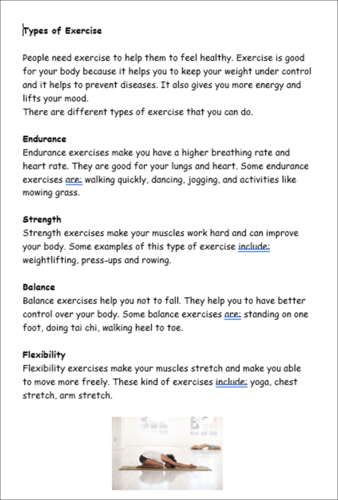 Being Healthy | Teaching Resources