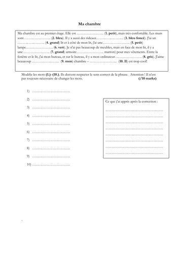 French - GCSE - là où j'habite (WHOLE UNIT - reading, speaking ...