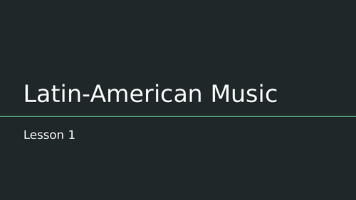 Latin American Music Powerpoint/Unit of Work | Teaching Resources
