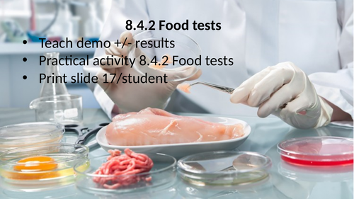 Food tests | Teaching Resources