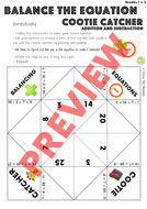 Balance The Equation Cootie Catcher: Addition & Subtraction - Years 2 ...