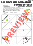 Balance The Equation Cootie Catcher: Addition & Subtraction - Years 2 ...