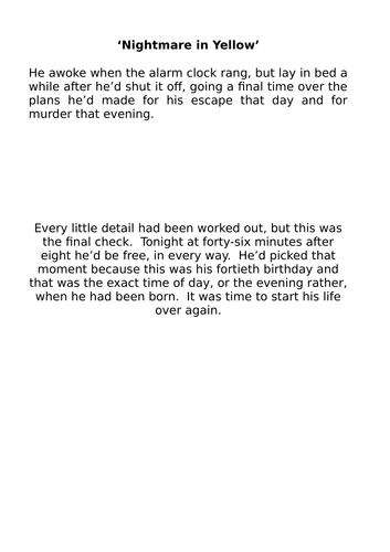 Crime Short Story Unit (Re-writing a fairy tale with a twist ...