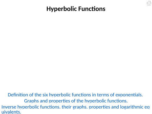 Further Pure Mathematics 3 PowerPoint (Hyperbolic Functions) | Teaching ...
