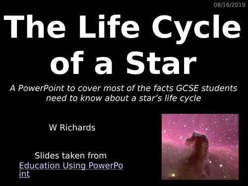 GCSE Life Cycle of a Star | Teaching Resources