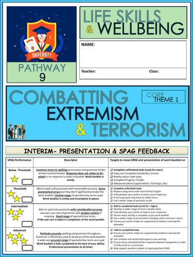 Extremism Terrorism Work Booklet PSHE | Teaching Resources