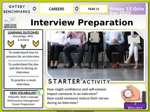 Interview Preparation + Careers | Teaching Resources