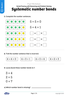 Y1 Autumn Term – Block 2: Systematic number bonds maths worksheets ...