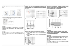 Enlargement worksheets | Teaching Resources