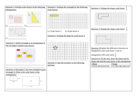 Enlargement worksheets | Teaching Resources